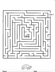 Labirint - Planse de colorat si educative