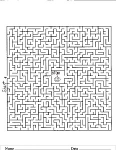 Labirint - Planse de colorat si educative