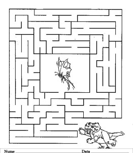 Labirint - Planse de colorat si educative