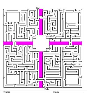 Labirint - Planse de colorat si educative