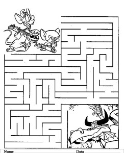 Labirint - Planse de colorat si educative