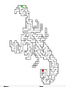 Labirint - Planse de colorat si educative