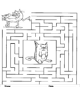 Labirint - Planse de colorat si educative