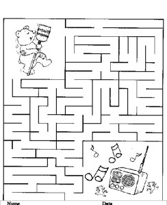 Labirint - Planse de colorat si educative