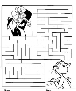Labirint - Planse de colorat si educative