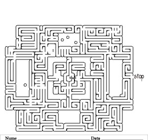 Labirint - Planse de colorat si educative