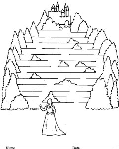 Labirint - Planse de colorat si educative