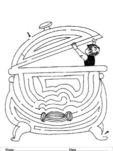 Labirint - Planse de colorat si educative