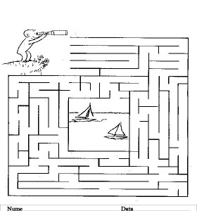 Labirint - Planse de colorat si educative