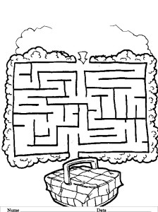 Labirint - Planse de colorat si educative