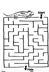 Labirint - Planse de colorat si educative