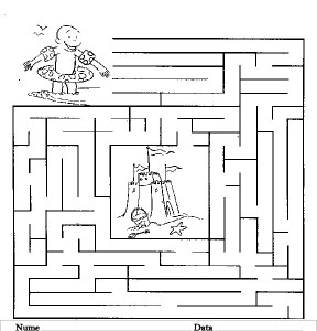 Labirint - Planse de colorat si educative