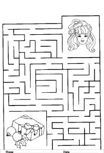 Labirint - Planse de colorat si educative