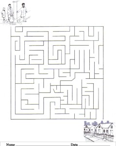 Labirint - Planse de colorat si educative