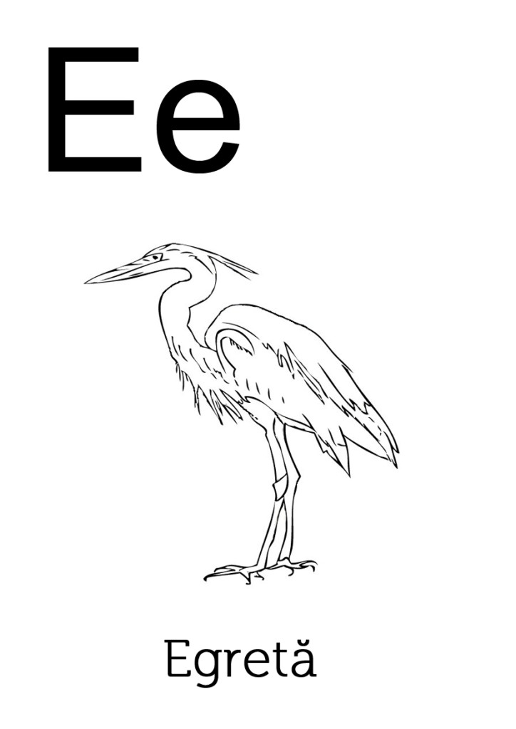 Litere animale - Planse de colorat si educative