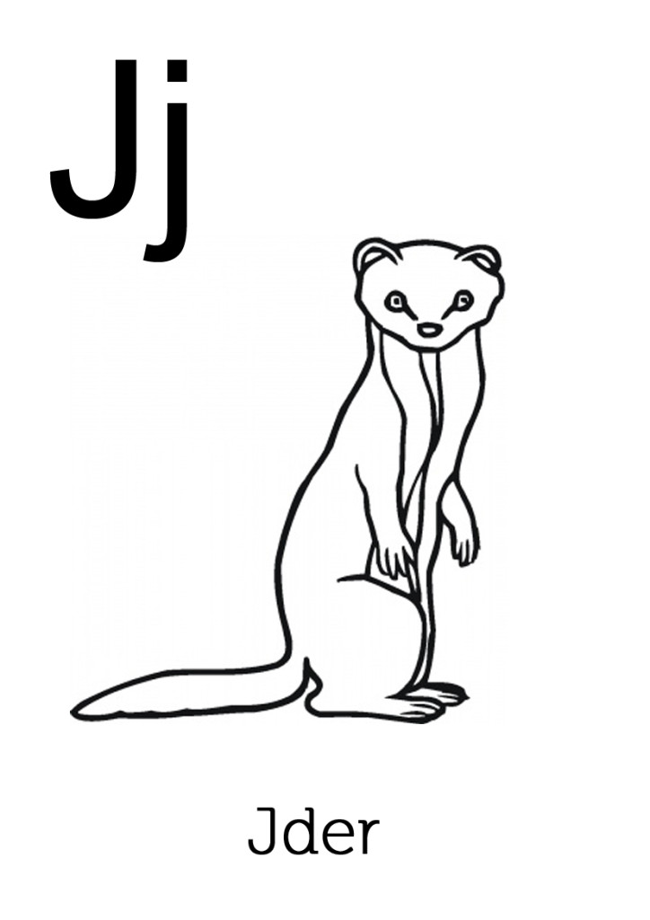 Litere animale - Planse de colorat si educative