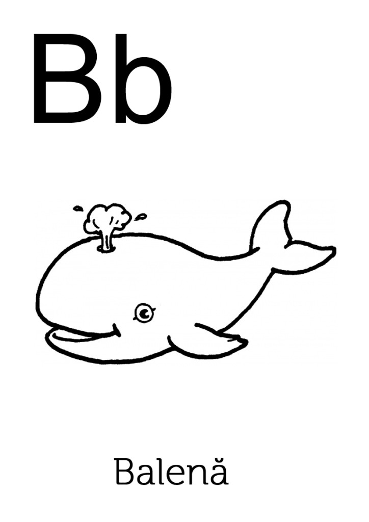 Litere animale - Planse de colorat si educative