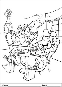 Minnie - Planse de colorat si educative