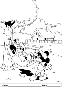 Minnie - Planse de colorat si educative