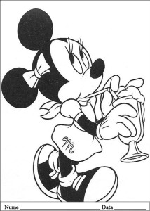 Minnie - Planse de colorat si educative
