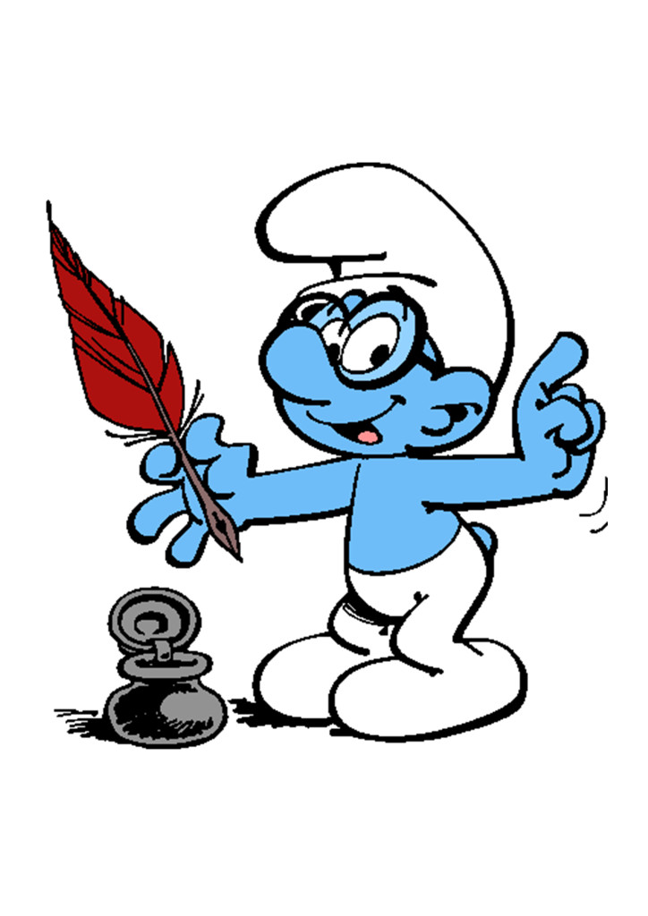 Strumfii - Planse de colorat si educative