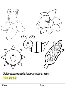 Invata culorile - Planse de colorat si educative