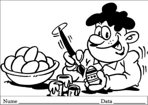 Oua de pasti - Planse de colorat si educative