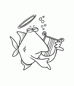 planse desene de colorat peste 1 - Planse de colorat si educative