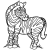 planse desene de colorat zebra 5 - Planse de colorat si educative