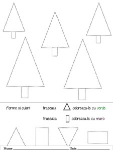 Triunghiul - Planse de colorat si educative