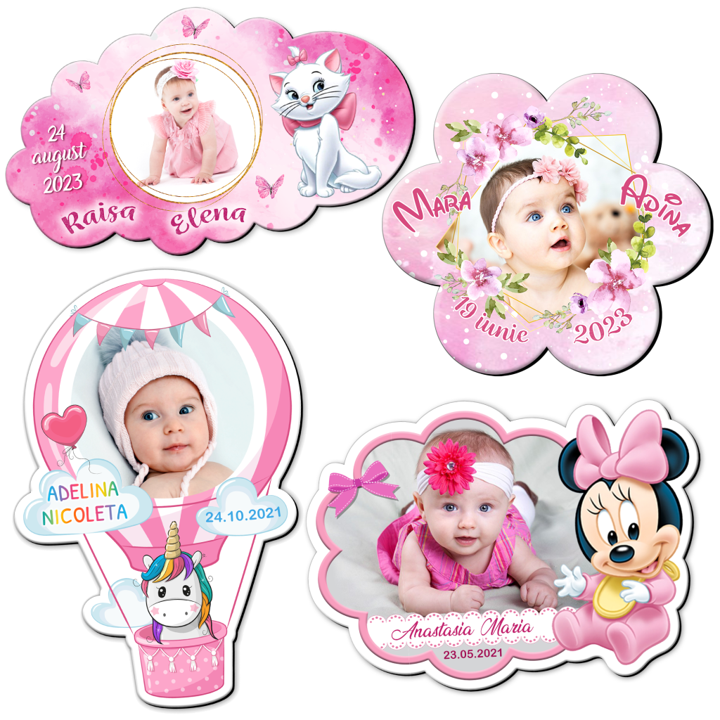 Marturii Botez Fetita: Magneți Personalizați cu Farmec - Planse de ...