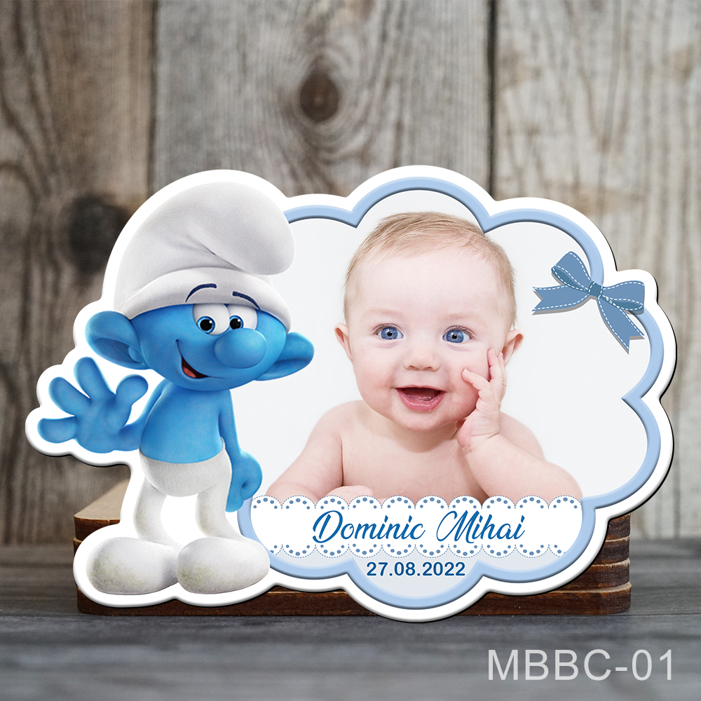 Marturii botez baiat magneti strumf - Planse de colorat si educative