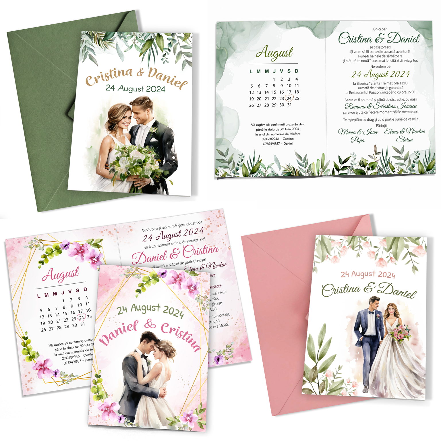 Invitatii Nunta - Planse de colorat si educative